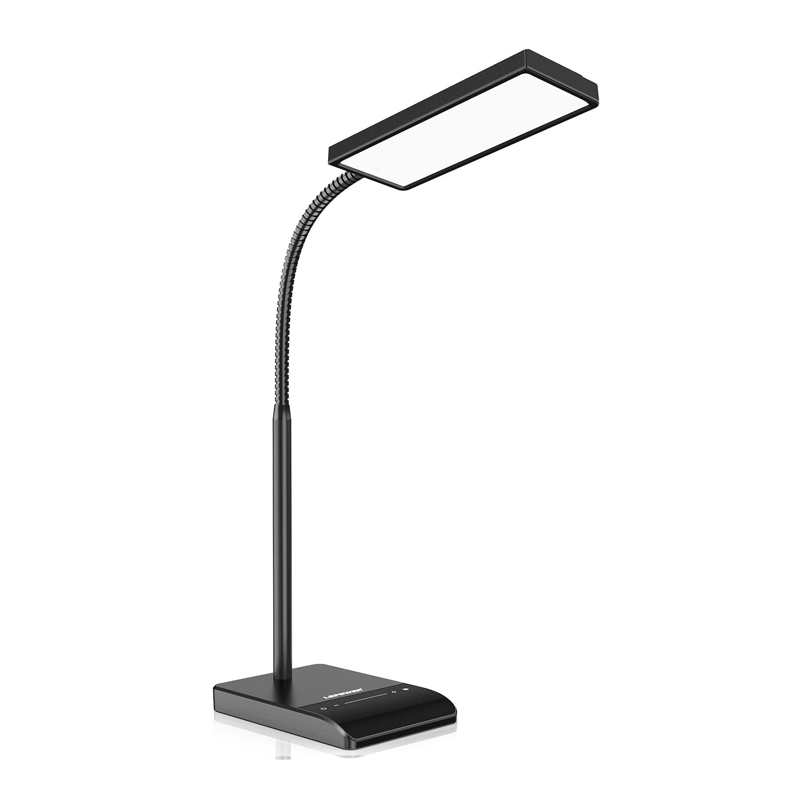 Gooseneck Eye-caring LED Desk Light with Touch Control Black Office Light
