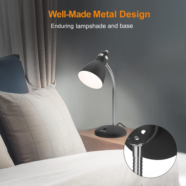 Gooseneck Metal Desk Lamp Bendy Desk Task Lamp for Kids