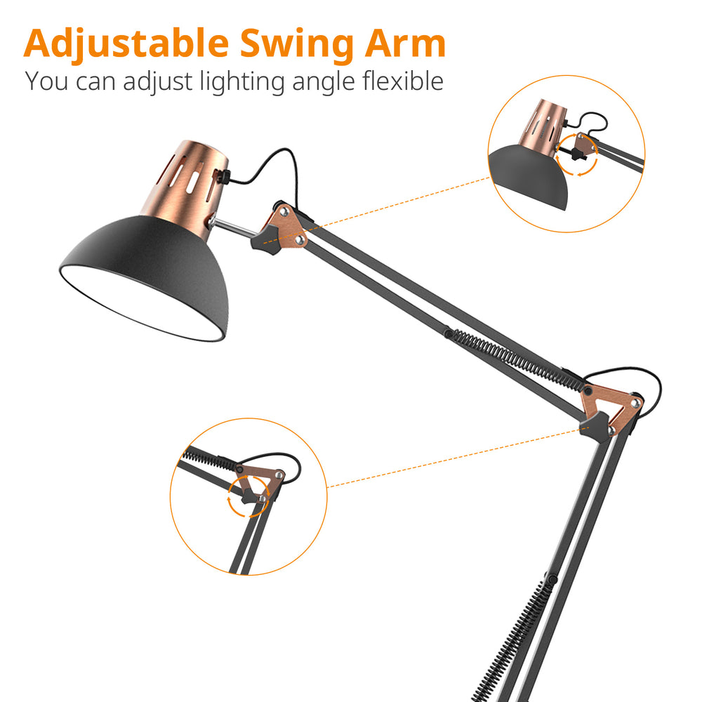 Flexible Floor Lamp with Architect Swing Arm Directional Floor Lamp