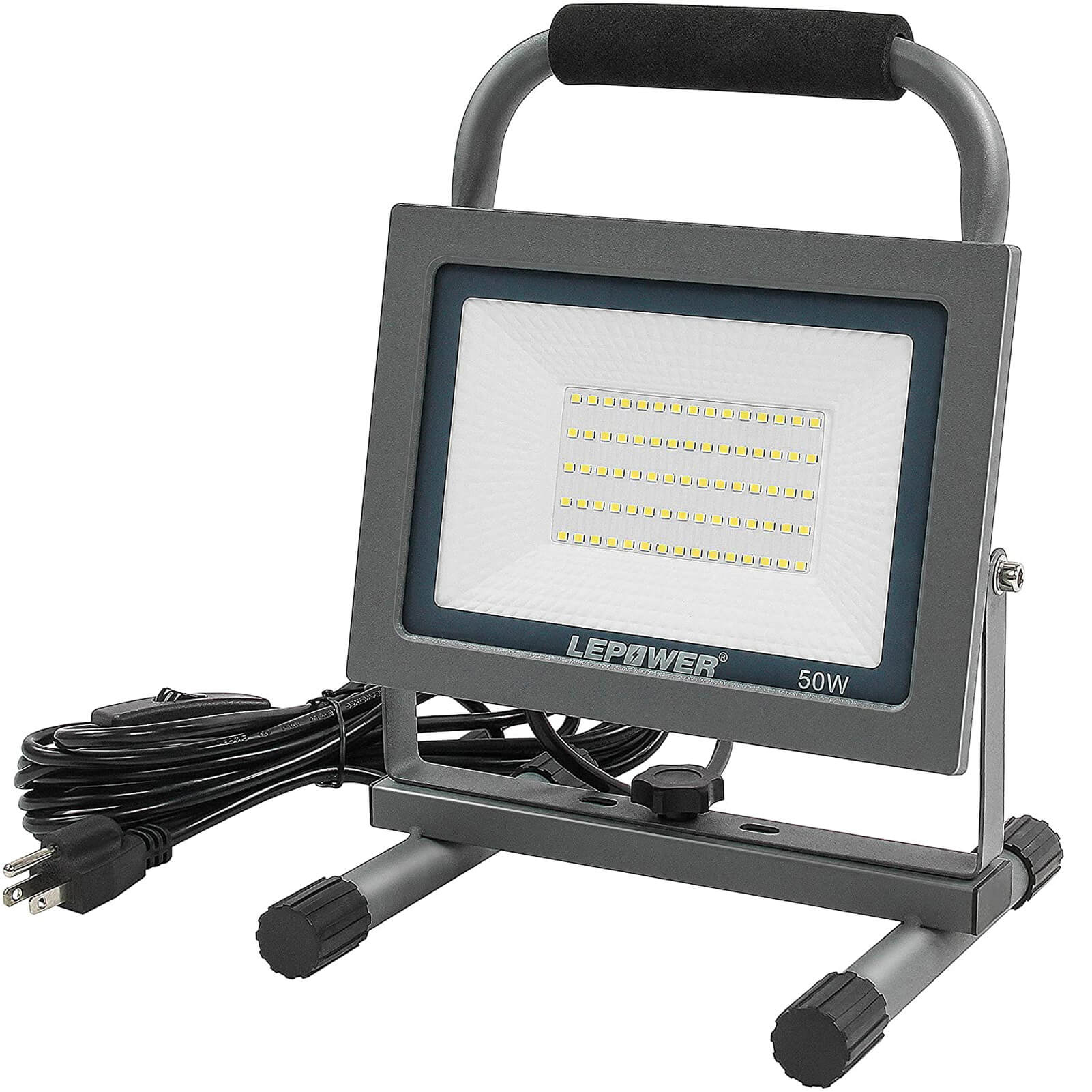 Stand Work Flood Light w/ 5m Cable 50W 5000lm Portable IP66