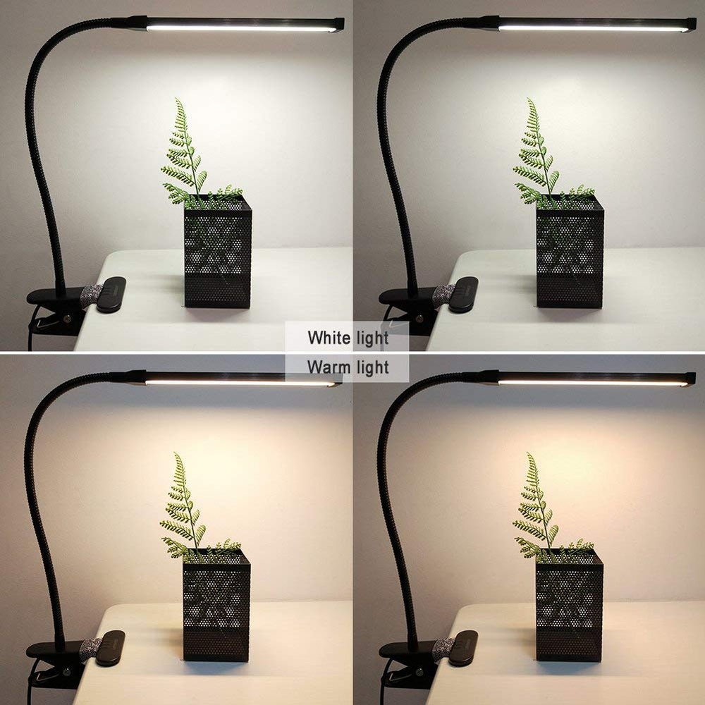 LED Clip-on Reading Light Long Bar USB Charging Gooseneck Adjustable
